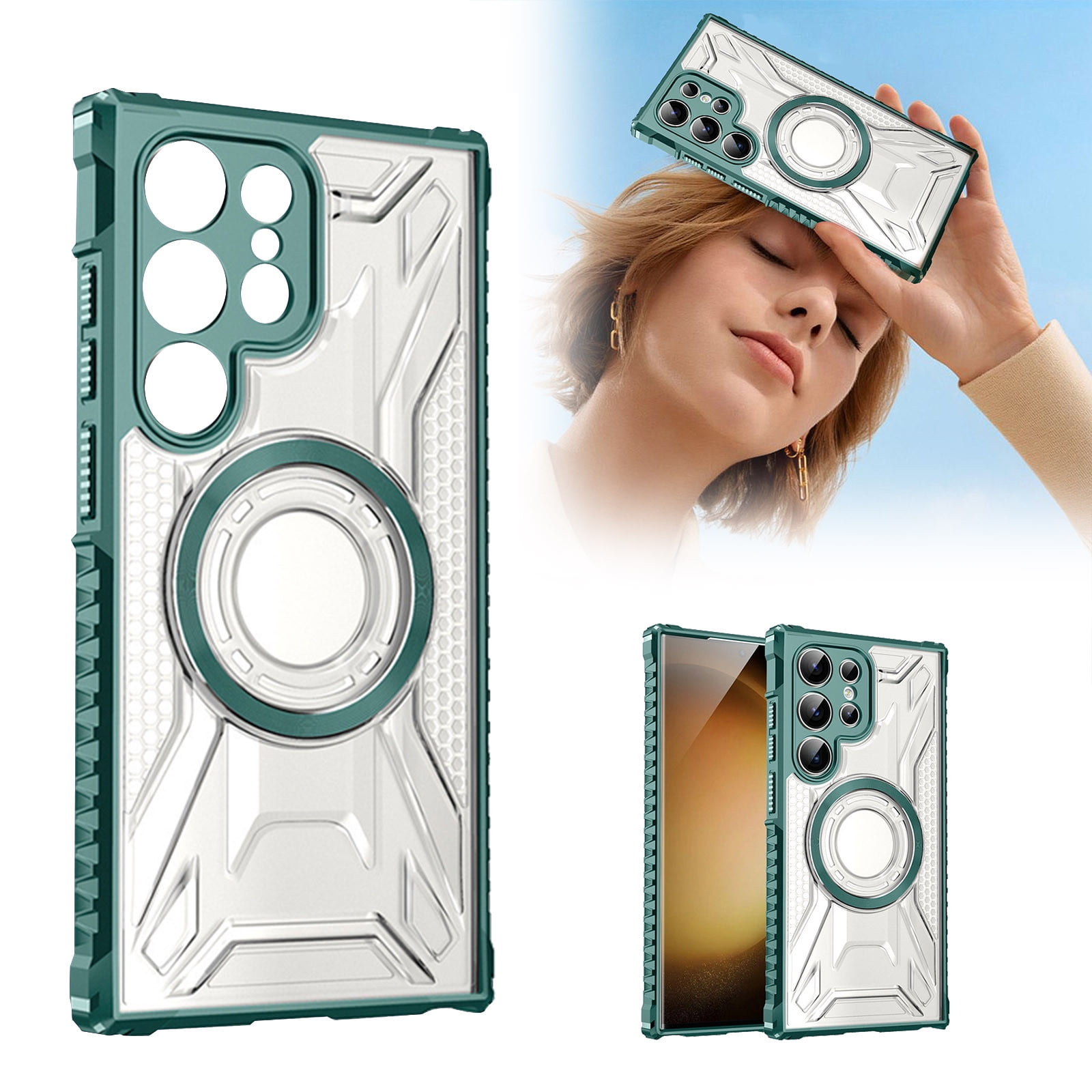 erfcxs Functional Phone With Card Holder And Kickstand Slim Fit For ...