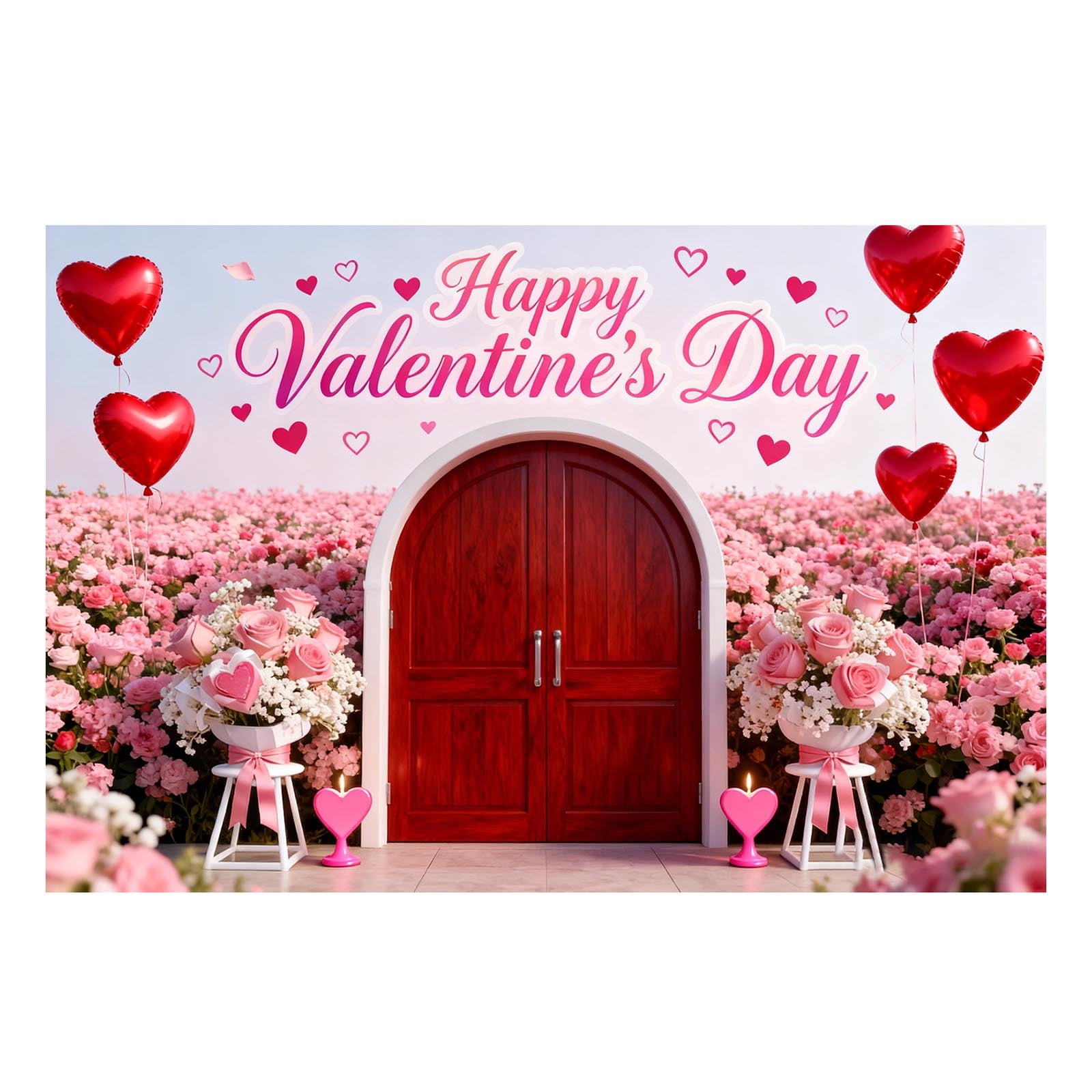 erfcxs Happy Valentines Day Garage Door Cover Hearts Happy Valentine's ...