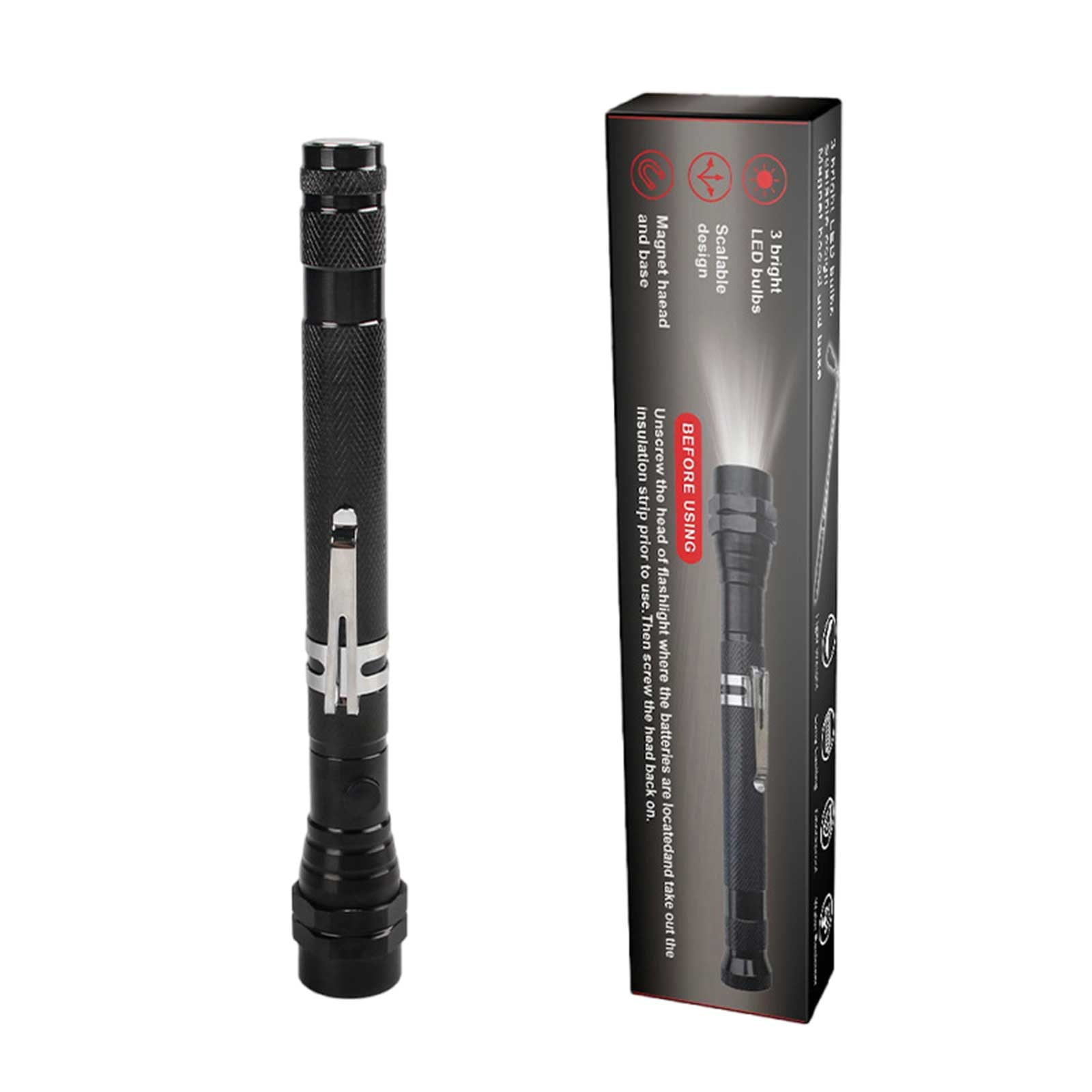 erfcxs High Power LED Flashlight With Strong Base Telescopic Design For ...