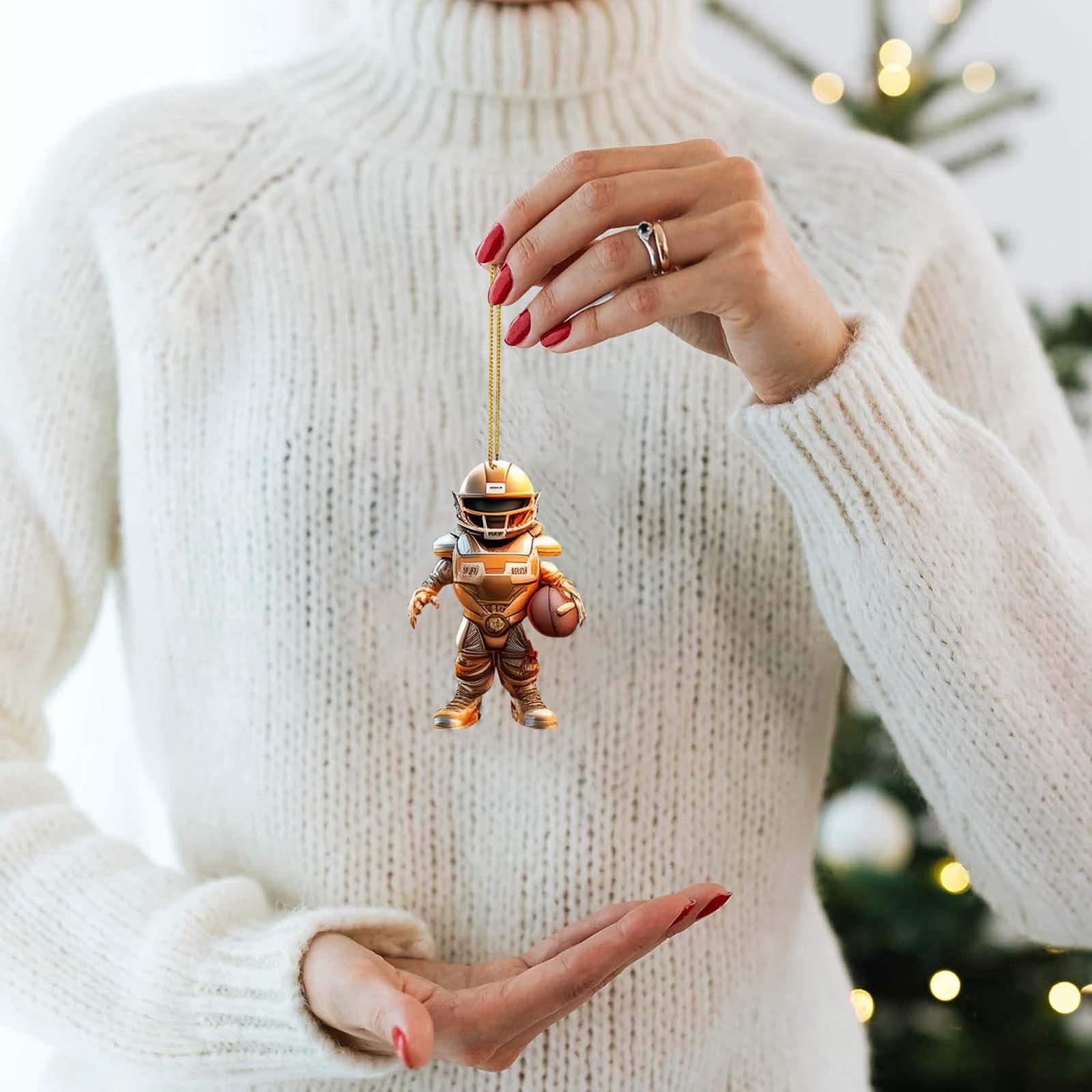 erfcxs Interesting Cartoon Super Wrist Style Rugby Player Acrylic Key ...