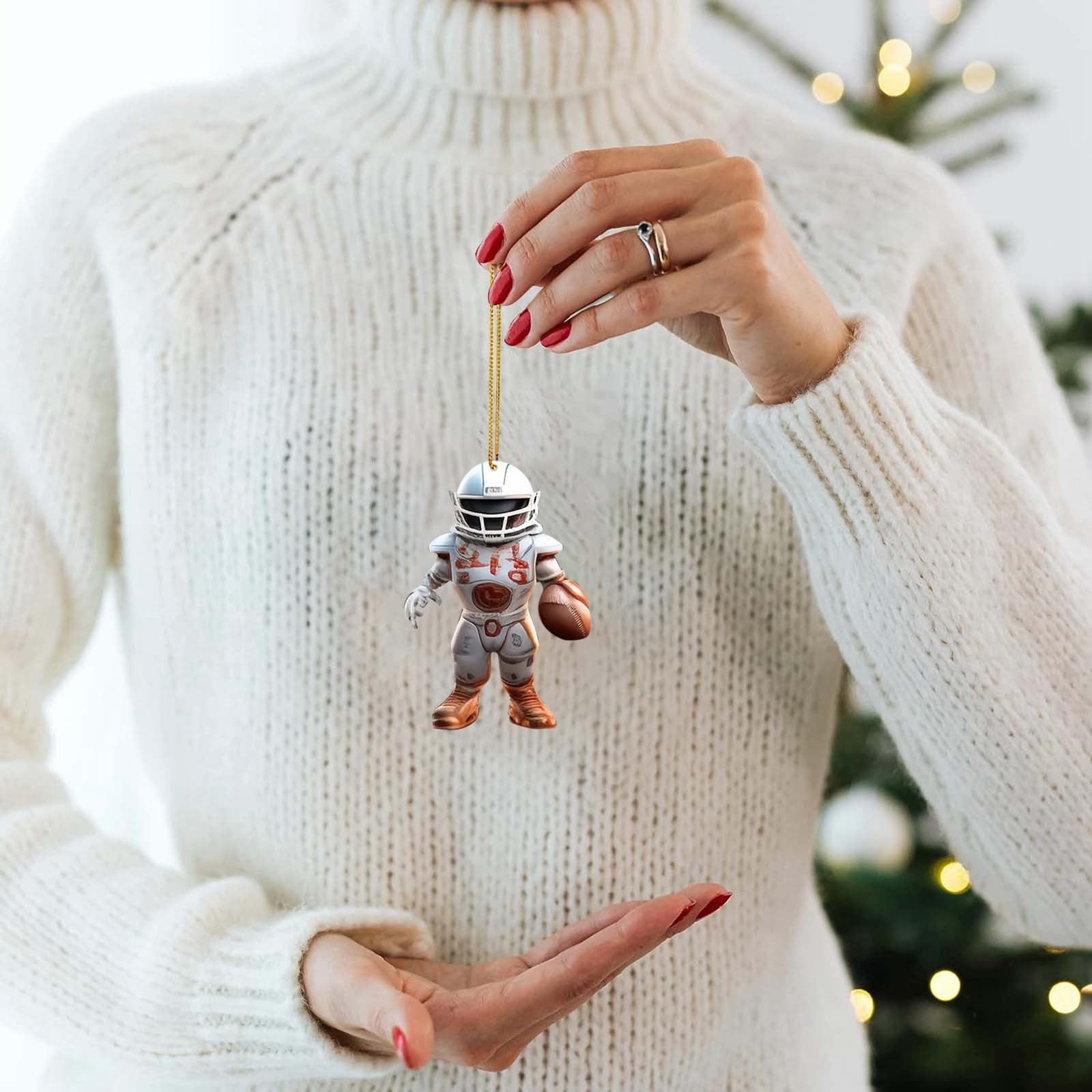 erfcxs Interesting Cartoon Super Wrist Style Rugby Player Acrylic Key ...