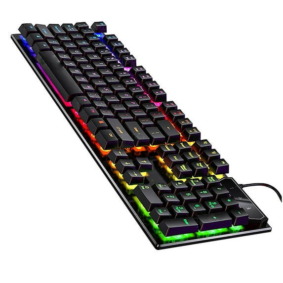 erfcxs LED Backlit USB Gaming Keyboard Fashion Mechanical Keyboard ...