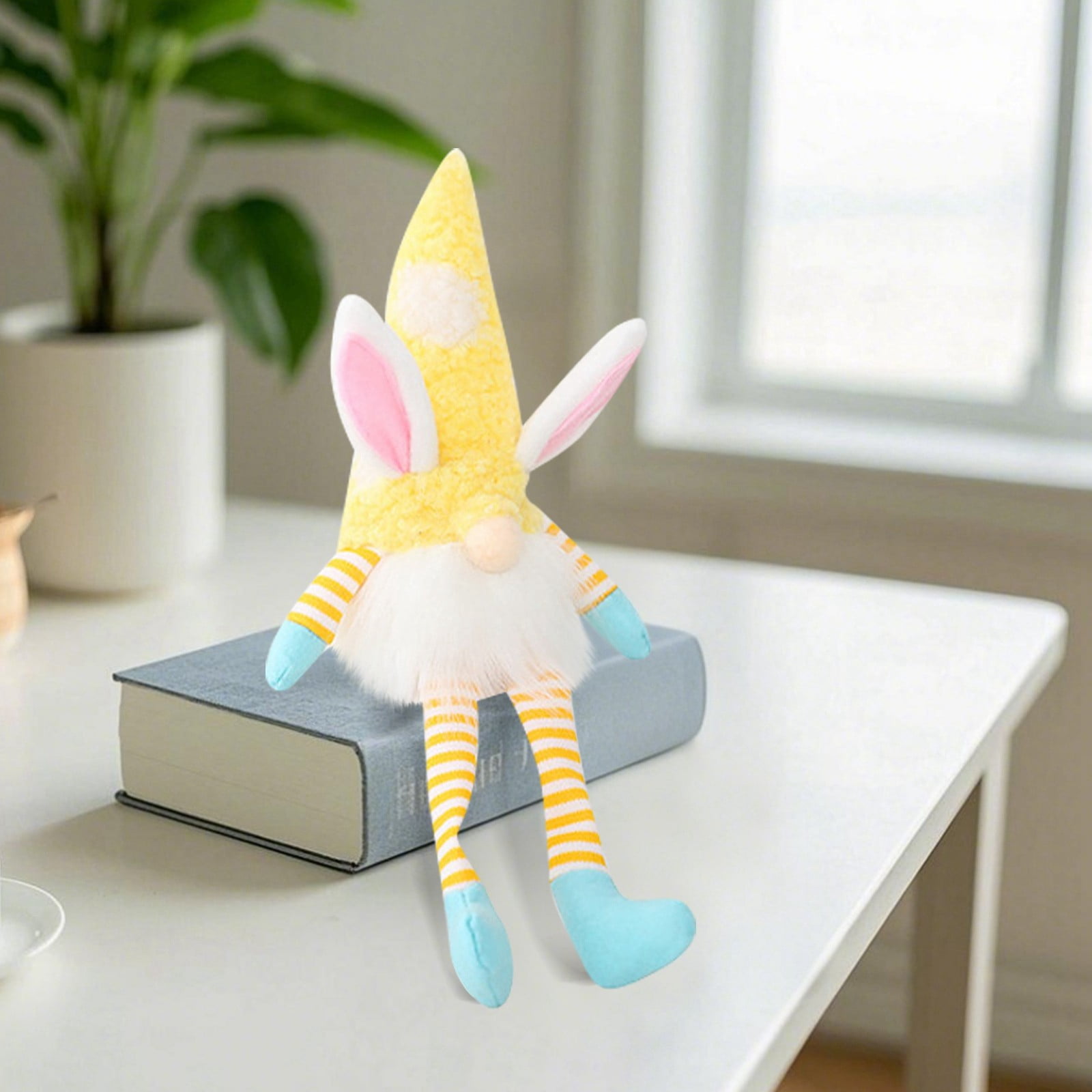 erfcxs LED Long Legged Bunny No Face Doll Easter Decoration Figurine ...