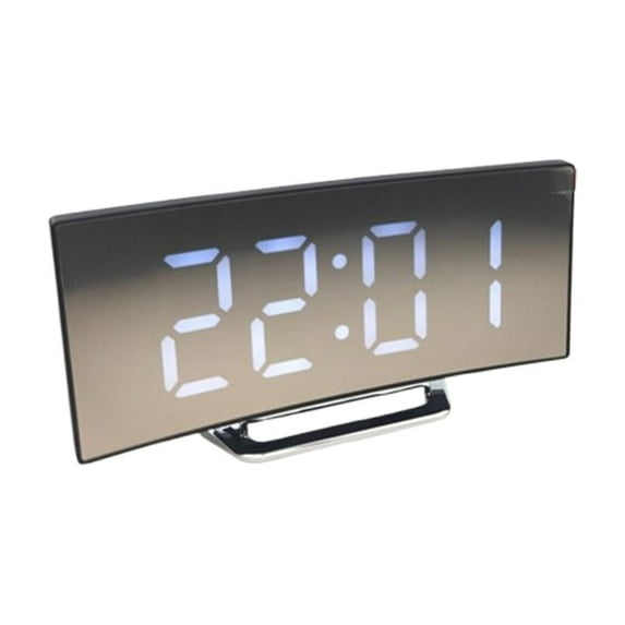 erfcxs Large LED Digital Alarm Clock With Curved Screen For Bedroom ...
