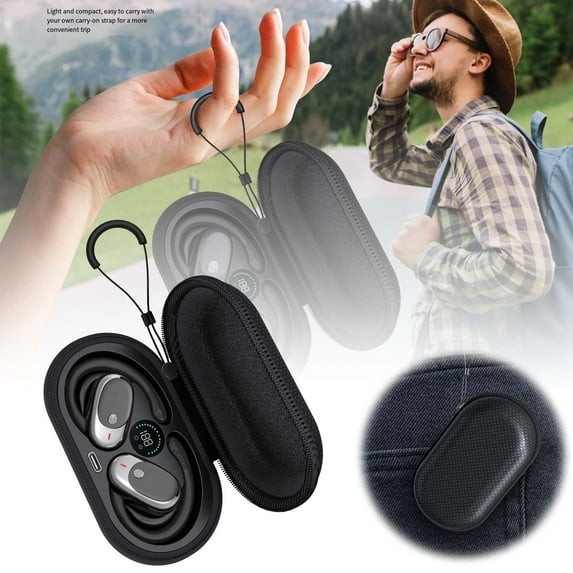 erfcxs Leather Digital Display Wireless Earphones For Music Streaming ...