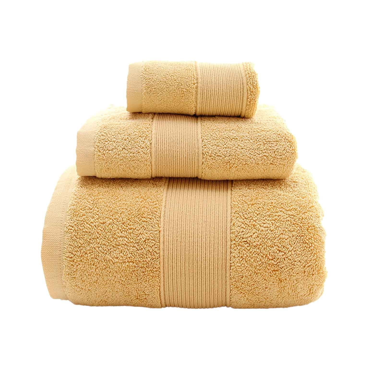 erfcxs Long Staple Bath Towel Set Super Absorbent Soft Square Towels ...