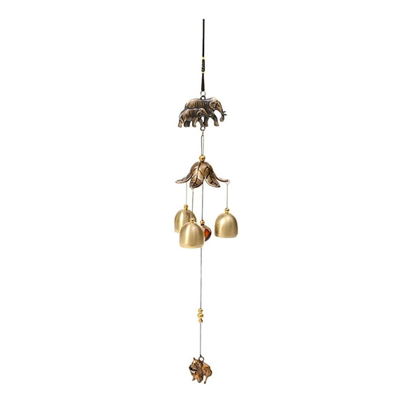 erfcxs Mother And Child Elephant Wind Chime Pendant Metal Tube Bell ...