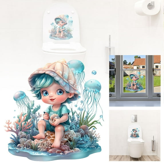 erfcxs New Water Little Boy Sticker Wall Sticker And Oil Proof Sticker ...