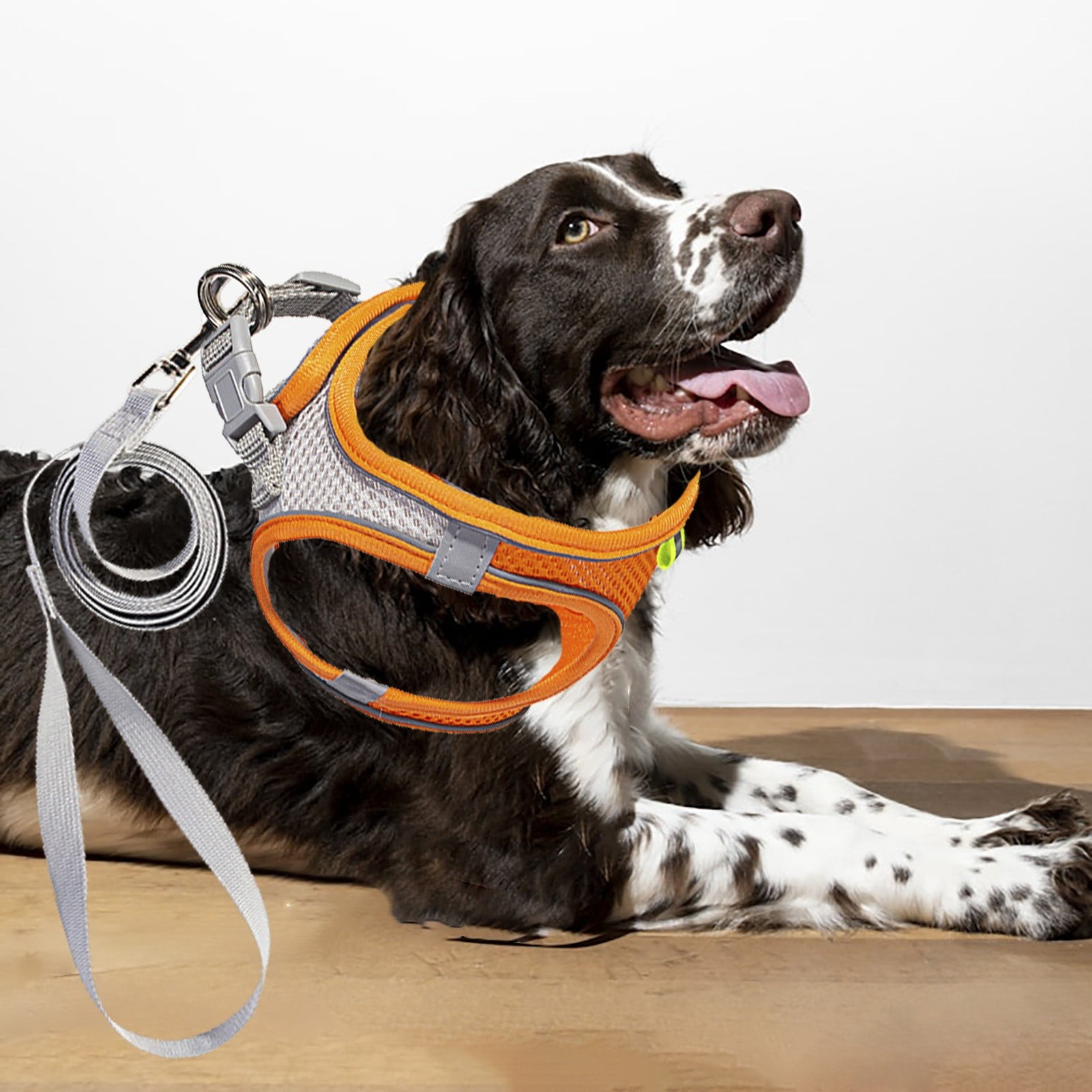 erfcxs No Pull Dog Harness Vest With Leash Reflective Nylon Pet Walking ...