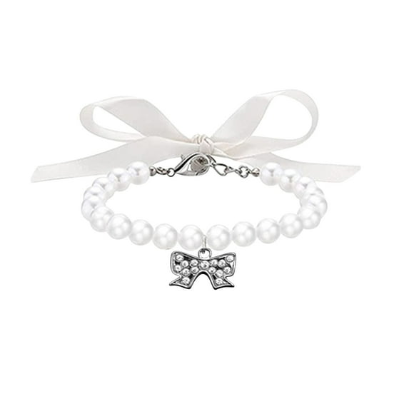 erfcxs Pearls And Diamonds Dog Collar Pet Dog Chain Cat Collar ...