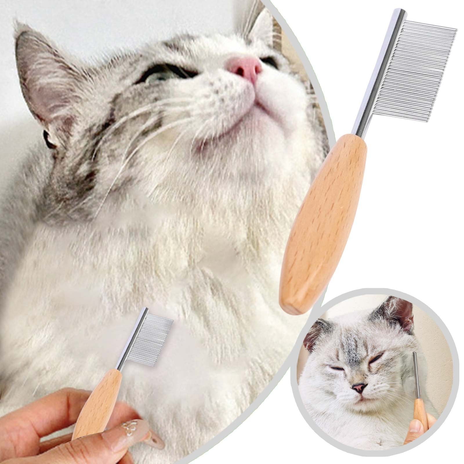 erfcxs Pet Grooming Brush For Dogs And Cats Mini Wooden Face Comb Fine ...