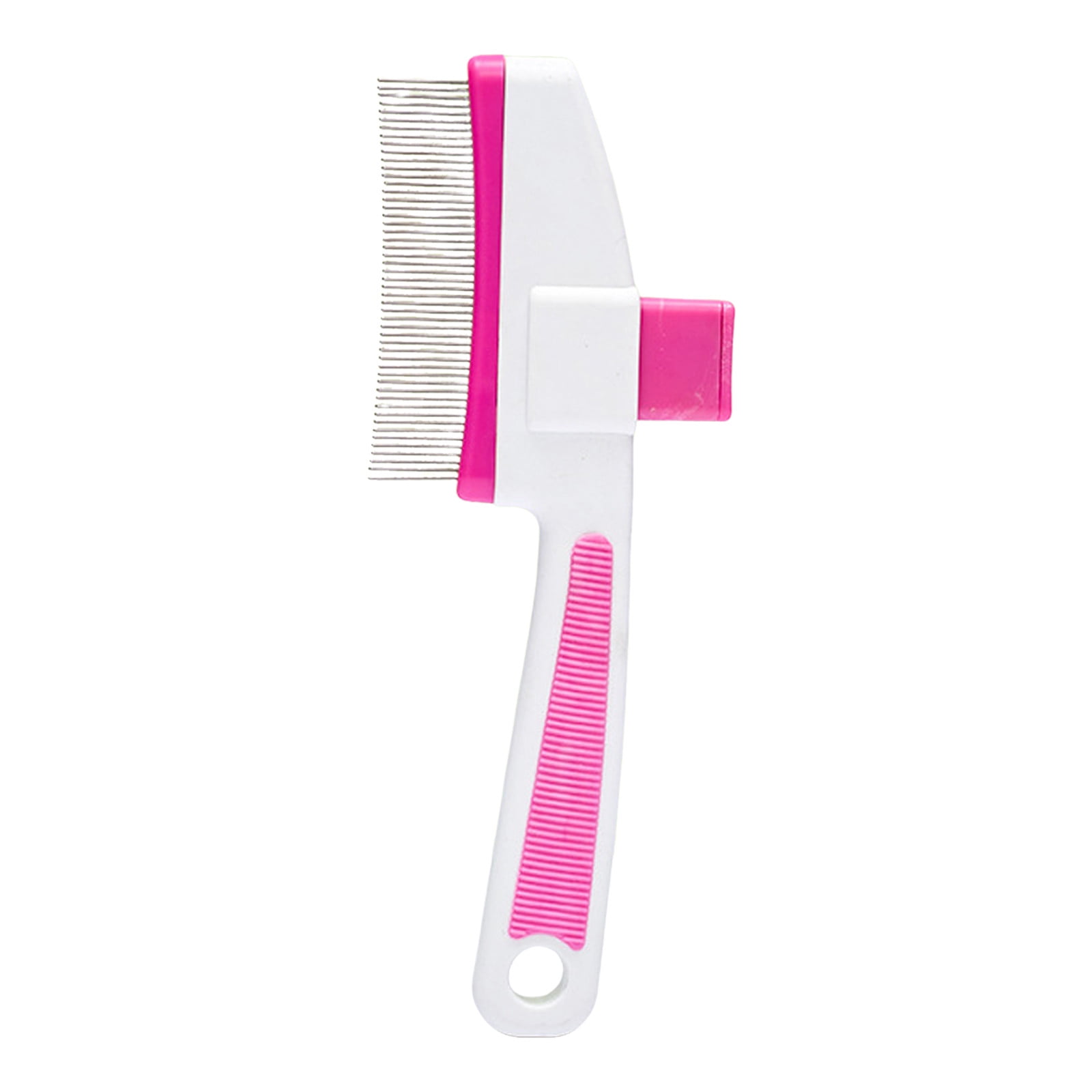 erfcxs Pet Hair Removal Comb Flea Comb Cat Brush With Release Button ...