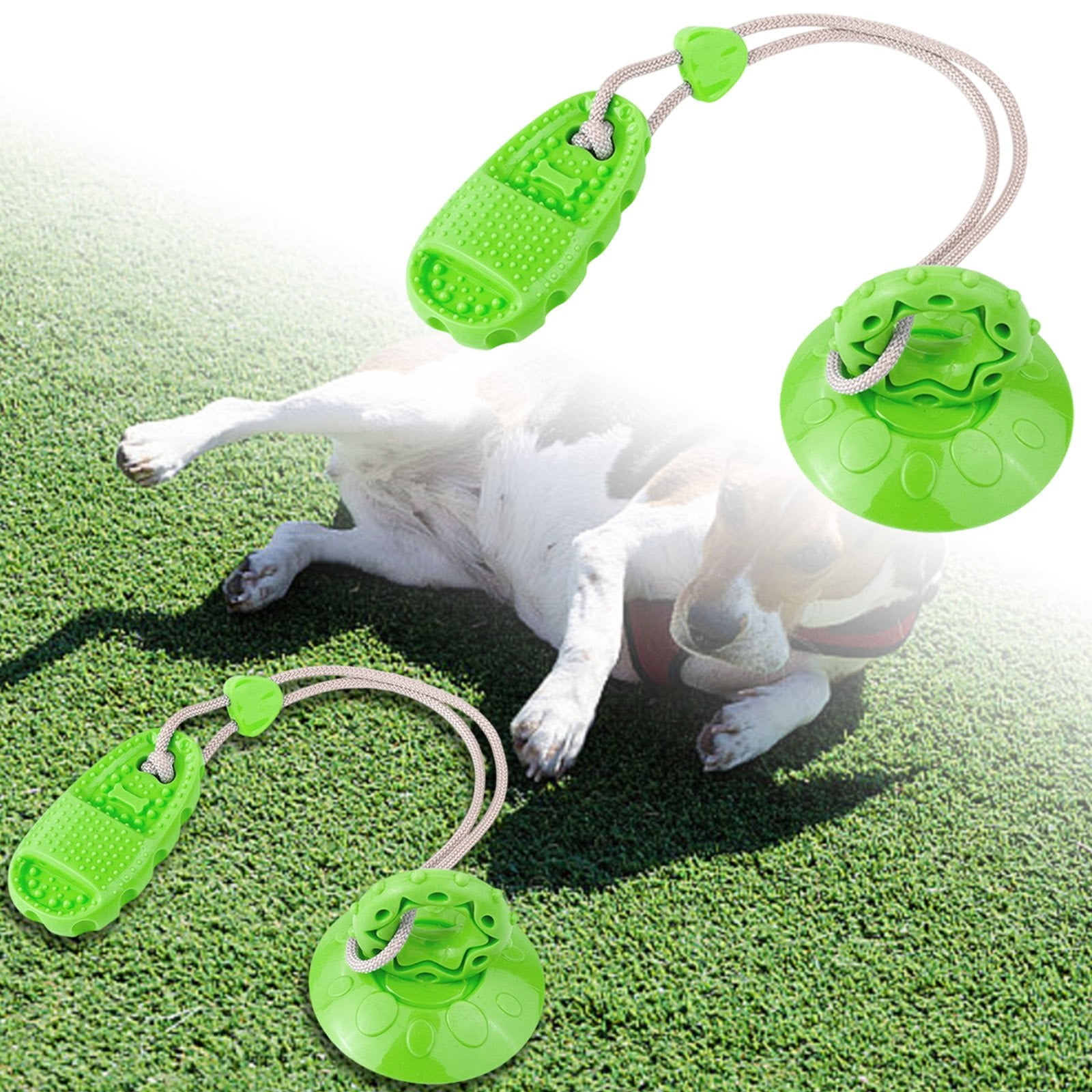 erfcxs Pet Toys Suction Cup Slippers Durable Teeth Leaky Food Boredom ...