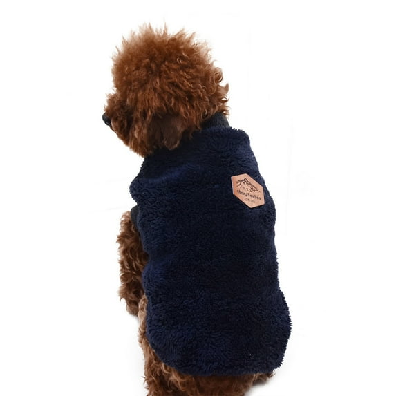 erfcxs Pet clothes dog cat clothes plus plush pet clothes double vest ...