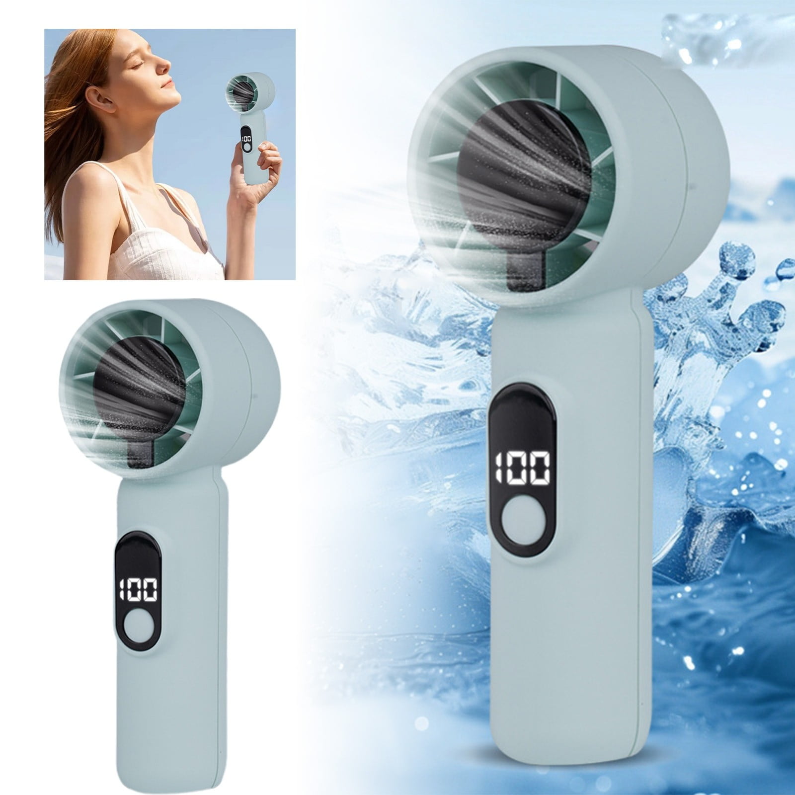 erfcxs Portable USB Mini Fan Handheld Rechargeable Personal Device With ...