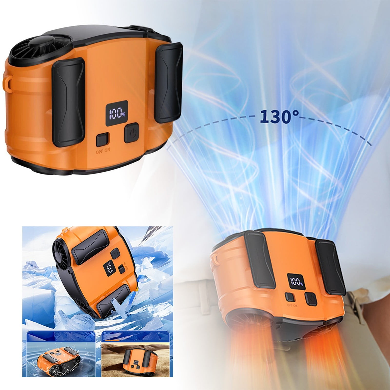 erfcxs Portable USB Rechargeable Fan with Type-C Interface and 10W ...