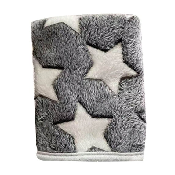 erfcxs Puppy Blankets Super Soft Warm Sleep Mat Grey Cute Print Pet ...