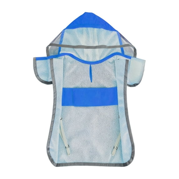 erfcxs Raincoat Adjustable Raincoat Transparent Hooded Double Layer ...