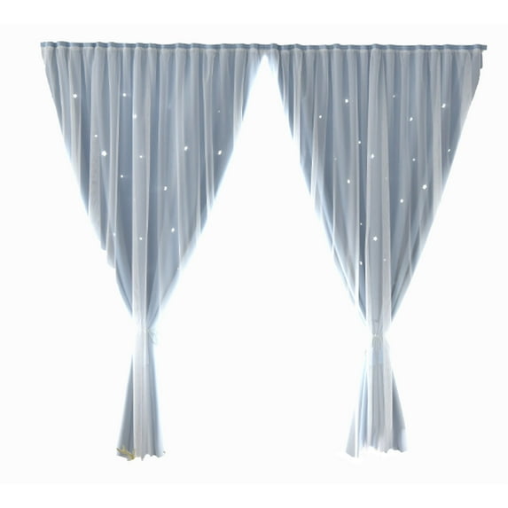 erfcxs Self Curtain With Hollow Design French Door Panel Lace Window ...