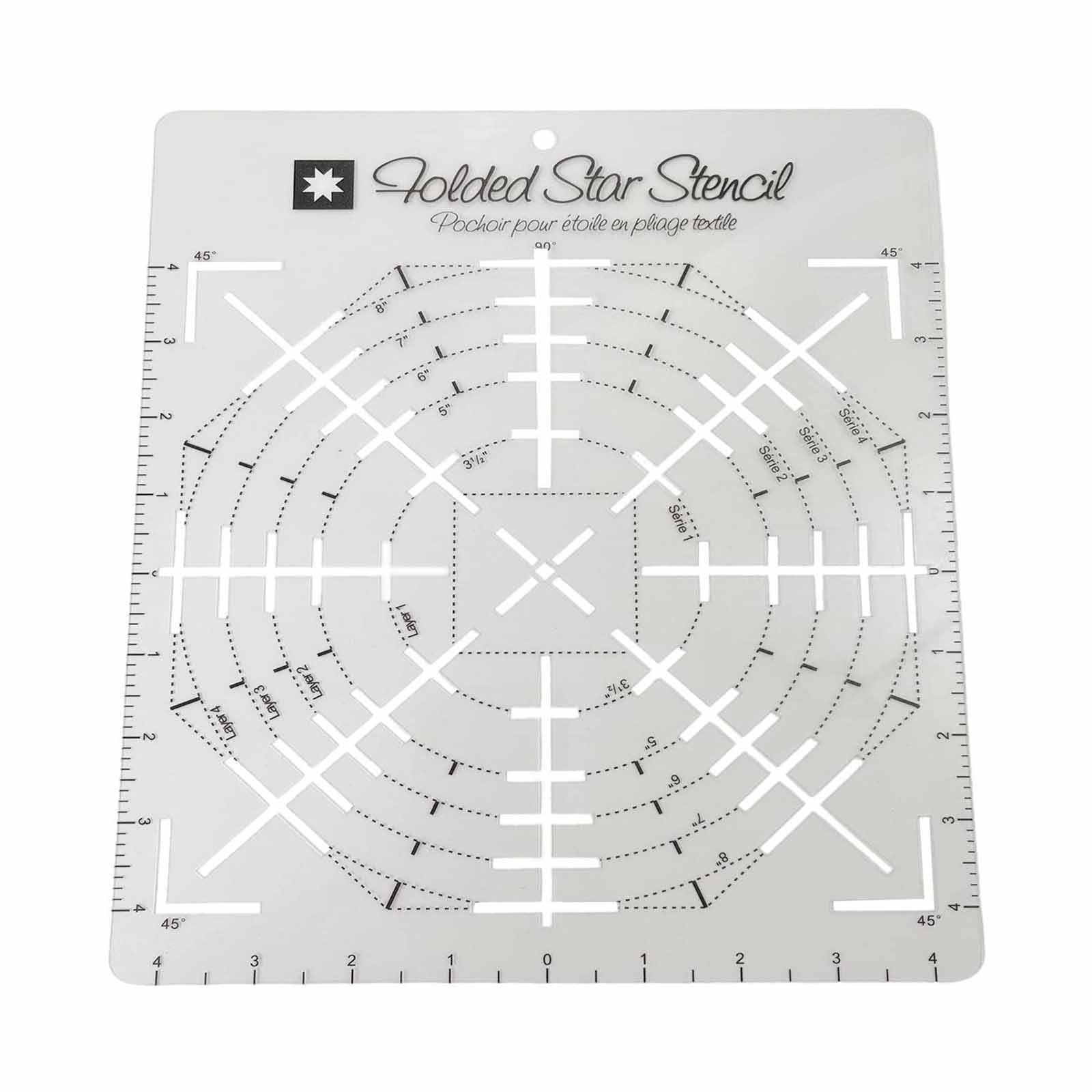 erfcxs Sewing Ruler, Folded Star Guide Template, Multipurpose Bowl ...