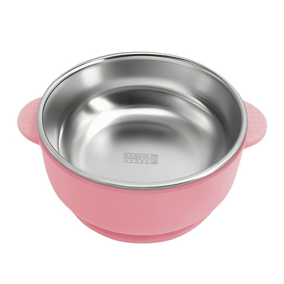 erfcxs Silicone And Stainless Steel Baby Bowl With Suction Cups ...