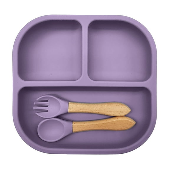 erfcxs Silicone Divided Tableware Set For Dining Table Food Serving ...