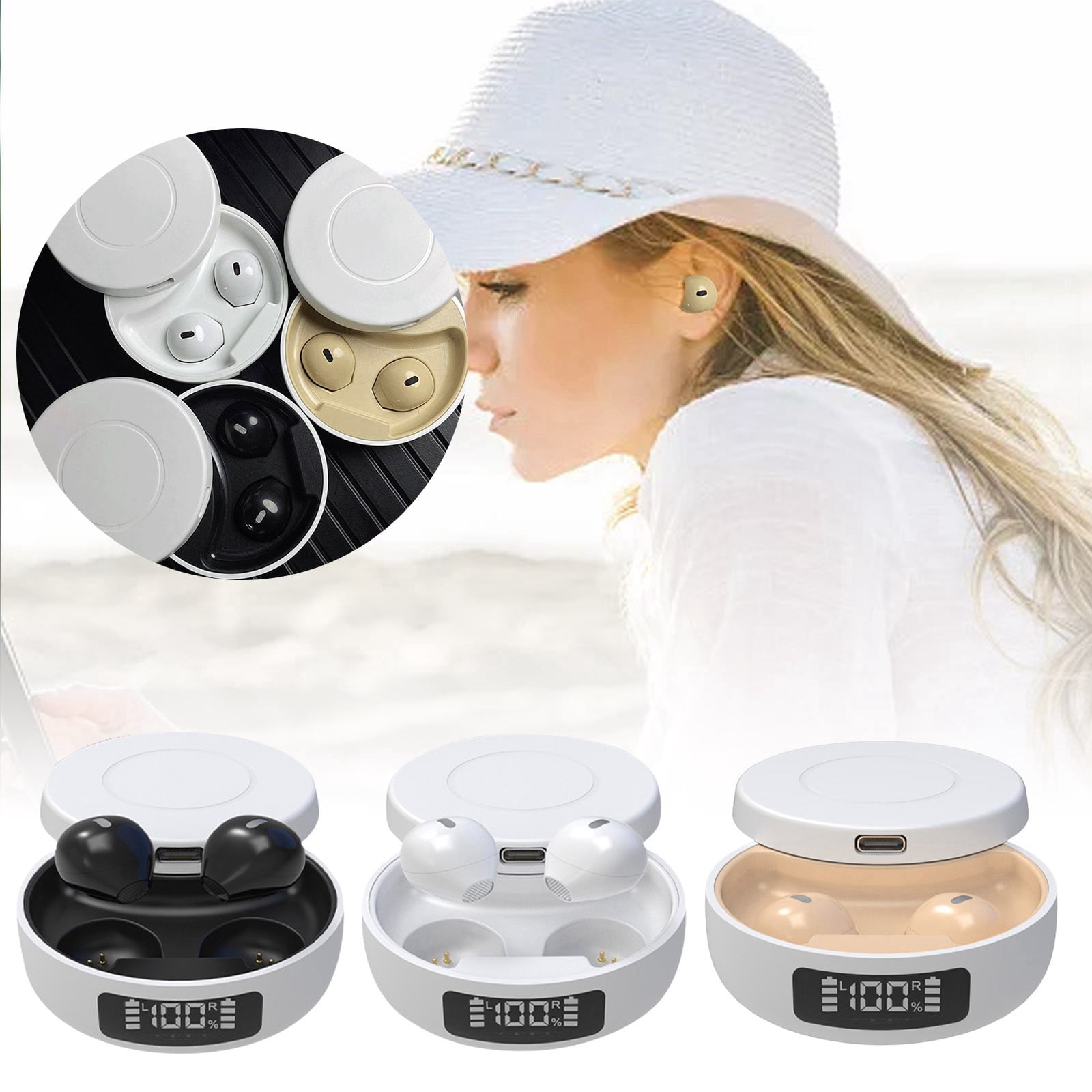 erfcxs Sleep Headset High Capacity Wireless Charging Headset In Ear ...