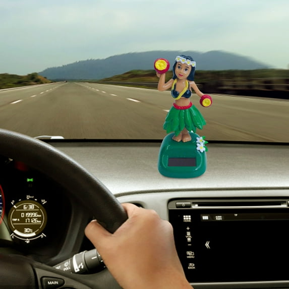 erfcxs Solar Powered Dancer Sways Girl Shakes Her Head Doll Car ...