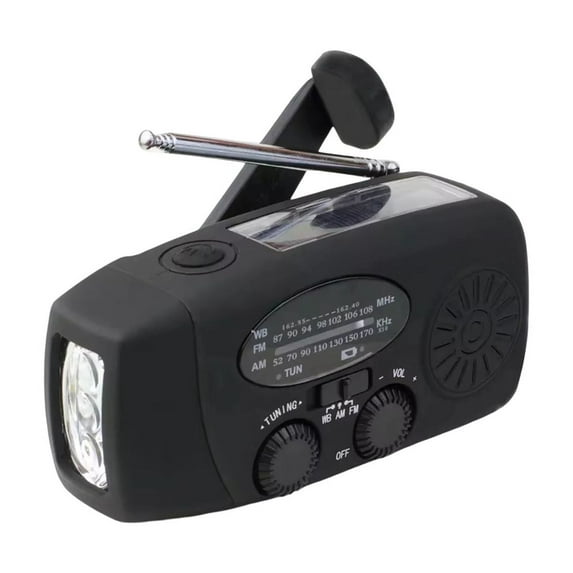 erfcxs Solar Powered Emergency Weather with Hand Crank Dynamo AM FM ...