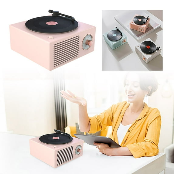 erfcxs Sound System Retro Record Player Sound System Home Wireless Mini ...