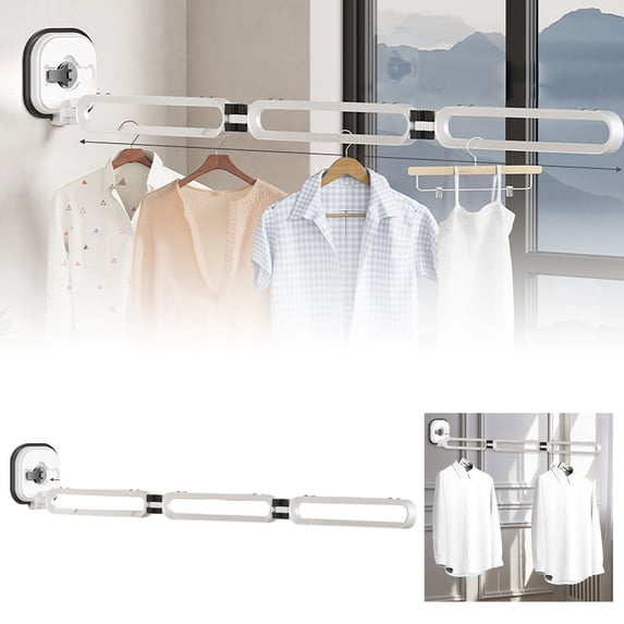 erfcxs Space Saving Balcony Folding Drying Rack for Laundry ...