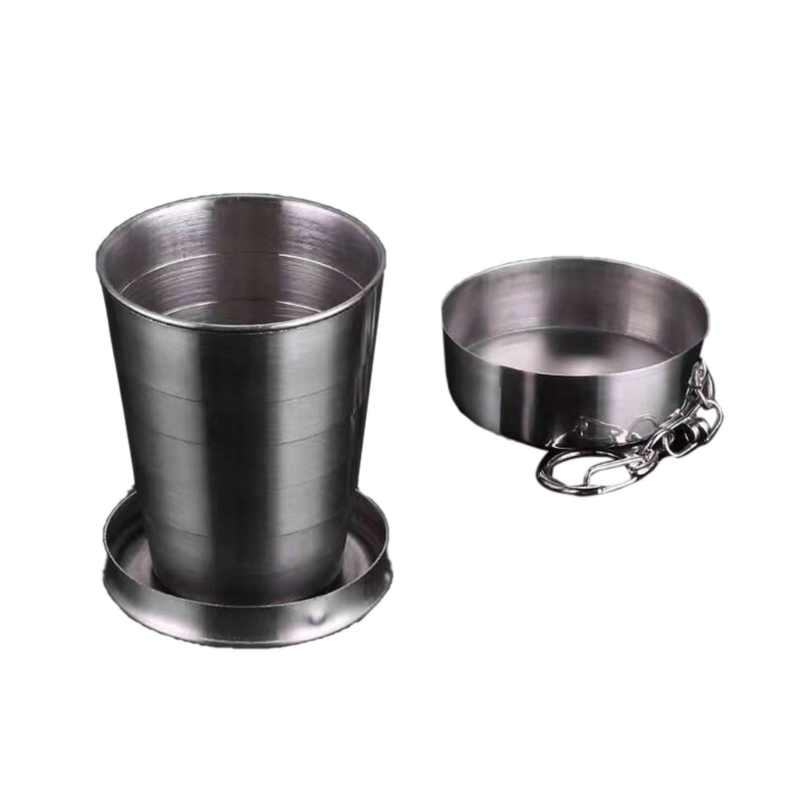erfcxs Stainless Steel Travel Cup With Secure Lid And Portable Keychain ...
