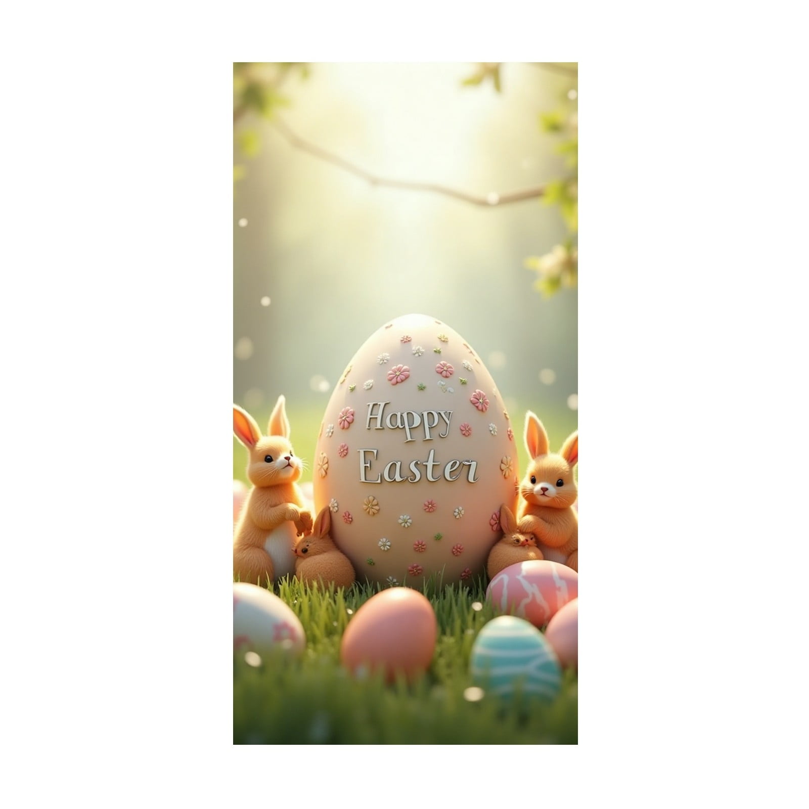 erfcxs Stunning Easter Animal Print Door Curtains Children's Favorite ...