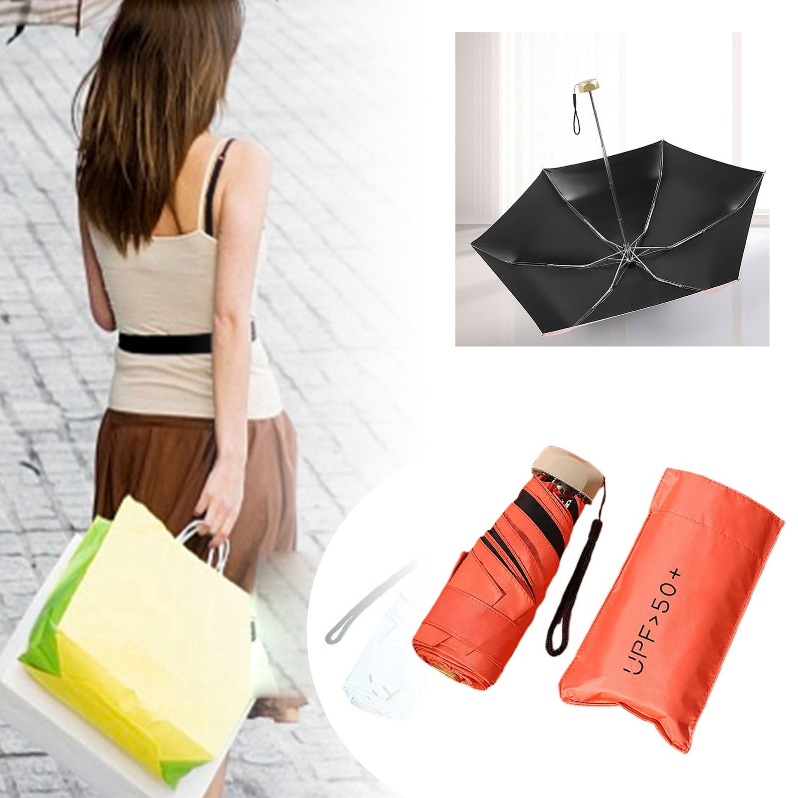 erfcxs Stylish Mini Sun Umbrella For Portable Shade And On Beach Trips ...