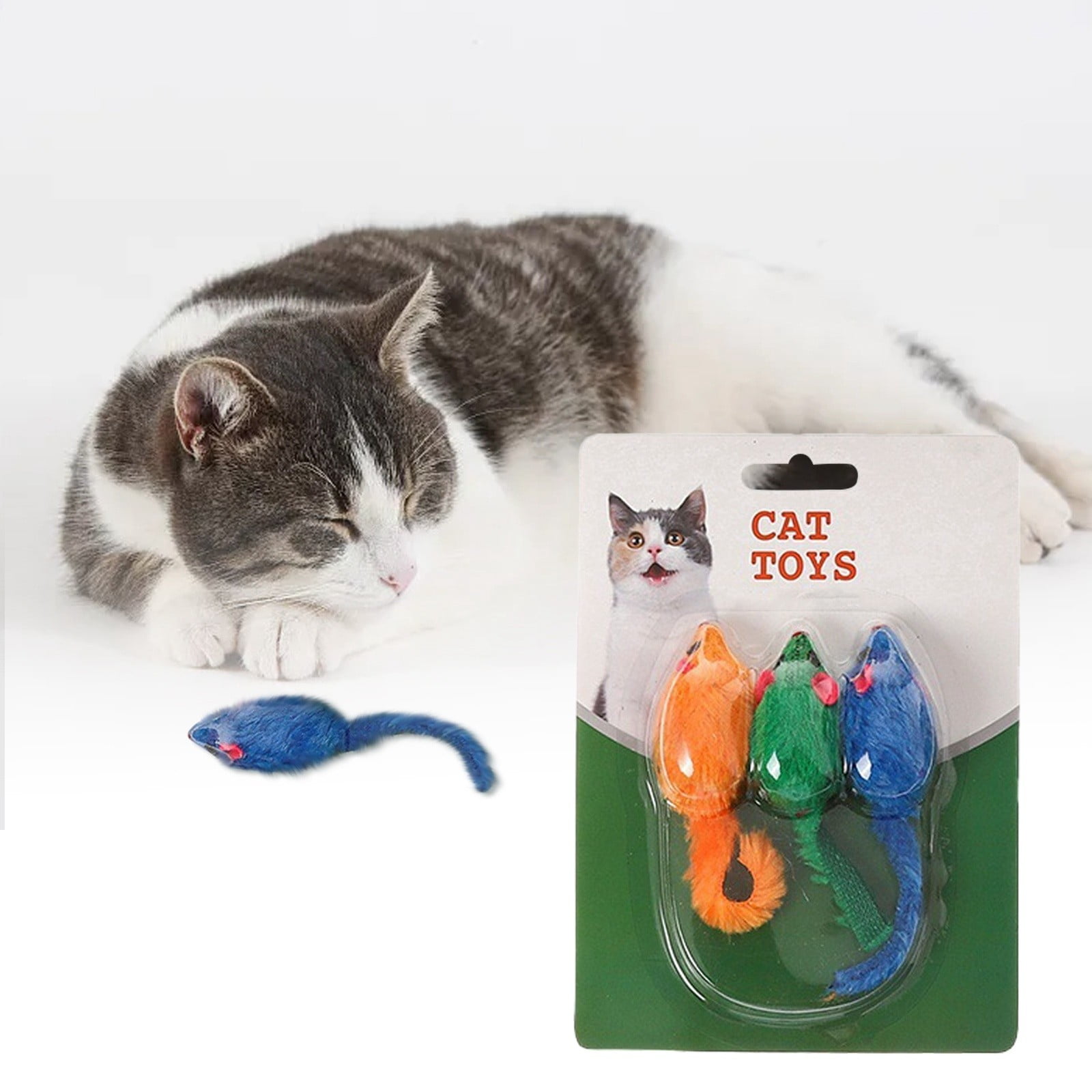 erfcxs Toy Set For Cats Feather Chew & Scratch Toys - Walmart.com