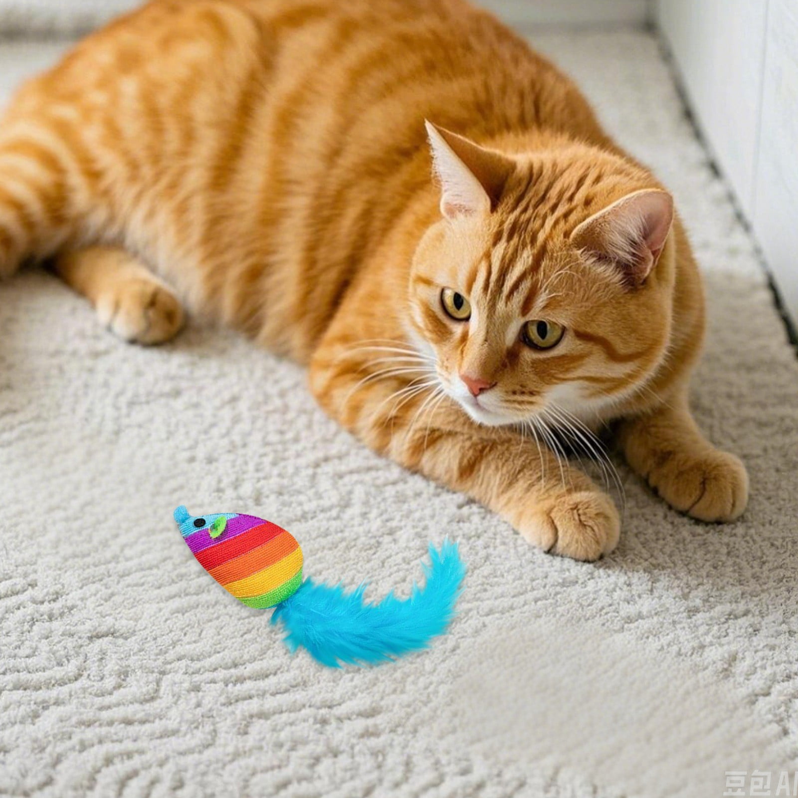 erfcxs Toy Set For Cats Feather Chew & Scratch Toys - Walmart.com