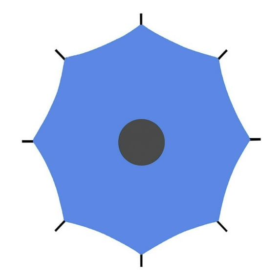 erfcxs Trampoline Awning 10 Feet 8 Poles Sunshade Easy To Install ...