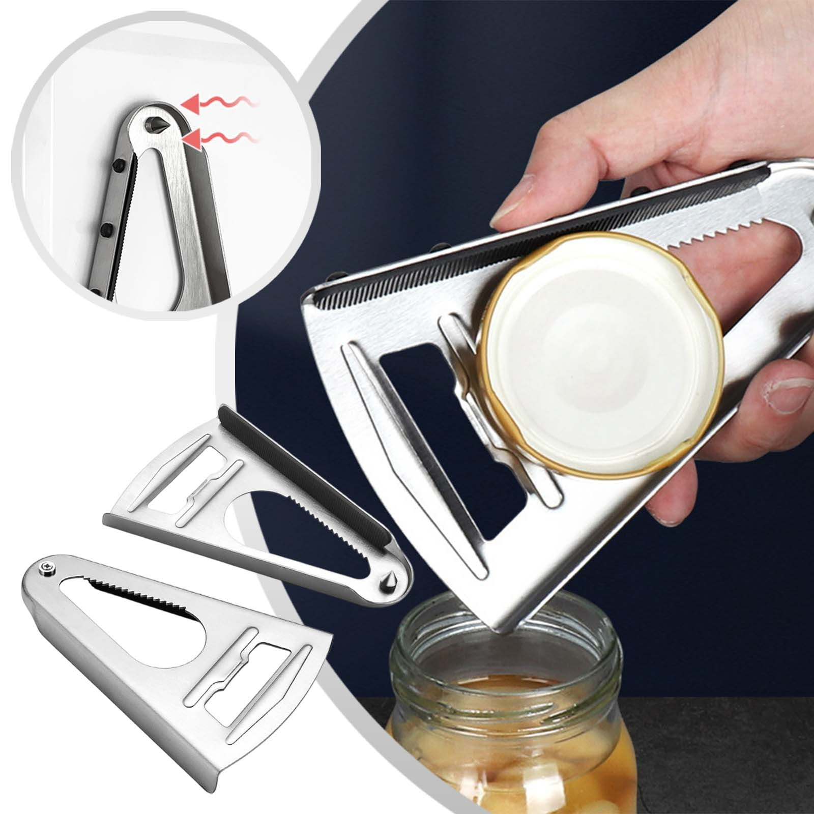 erfcxs Triangular Can Opener with Purpose Dispenser and Screw Cap ...