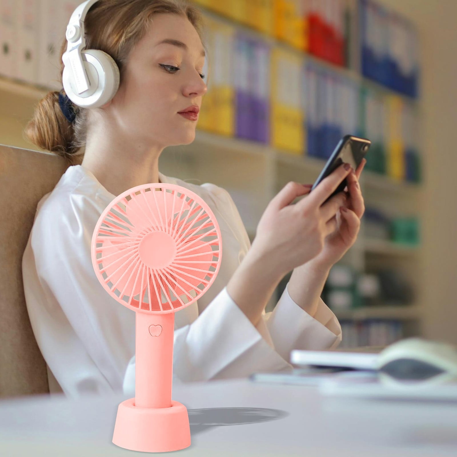 erfcxs USB Rechargeable Mini Handheld Fan Powerful Quiet Airflow Portable Personal For Travel ...