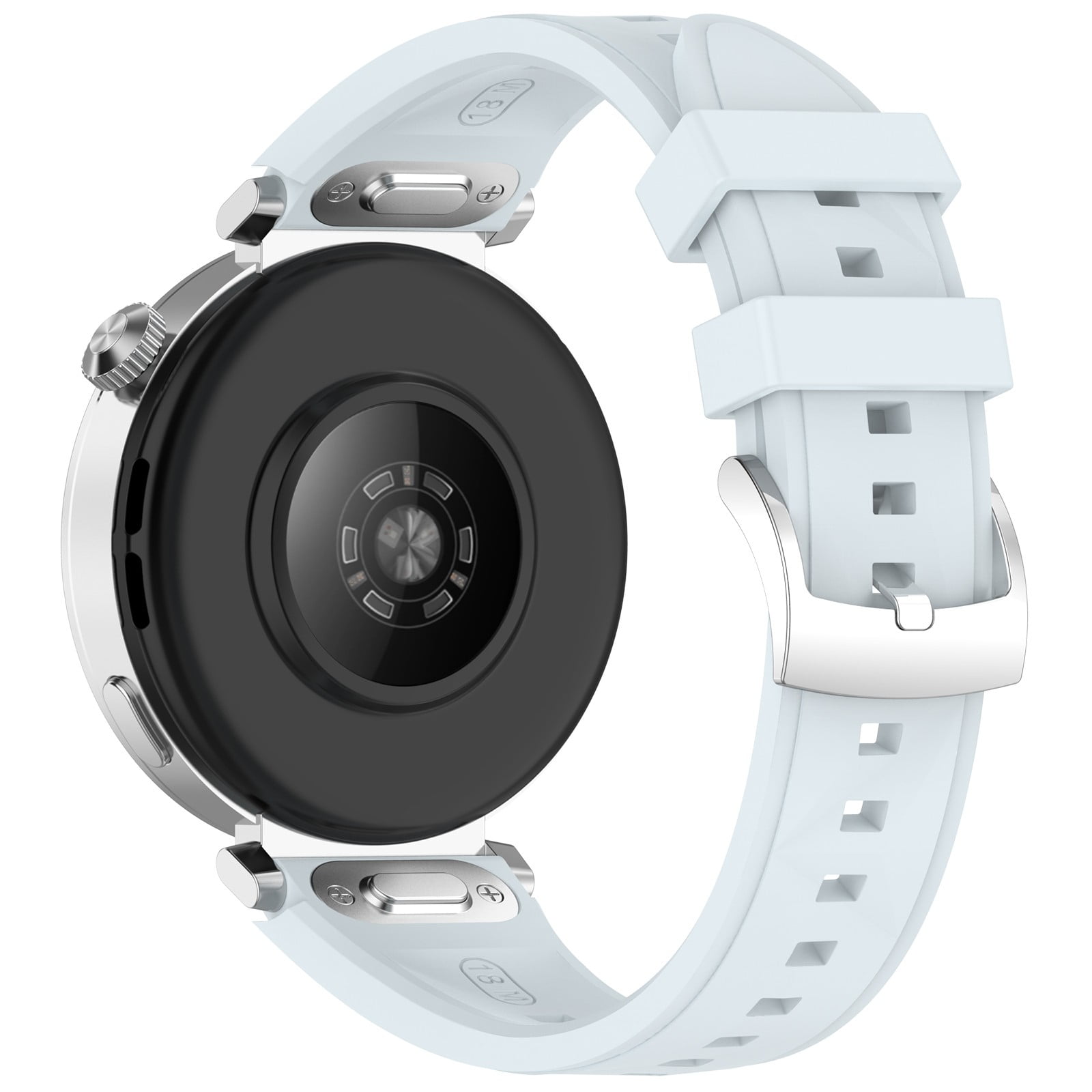 erfcxs Universal Smart Wristband Button Silicone Strap With Steel ...