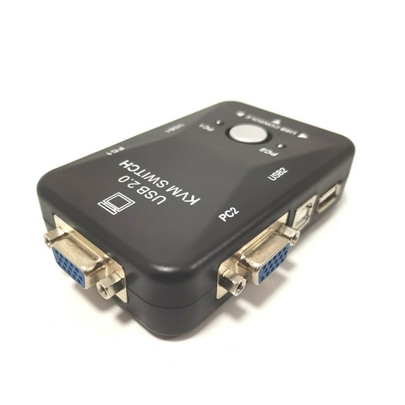 erfcxs VGA KVM Switch 2 Ports With 3 USB Hubs Two Computers Shared 1 ...