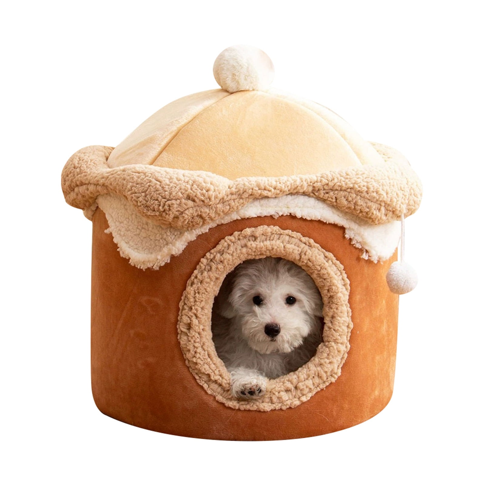 erfcxs Warm Cute Ice Design Cozy Winter Cat Bed For Indoor Cats And ...