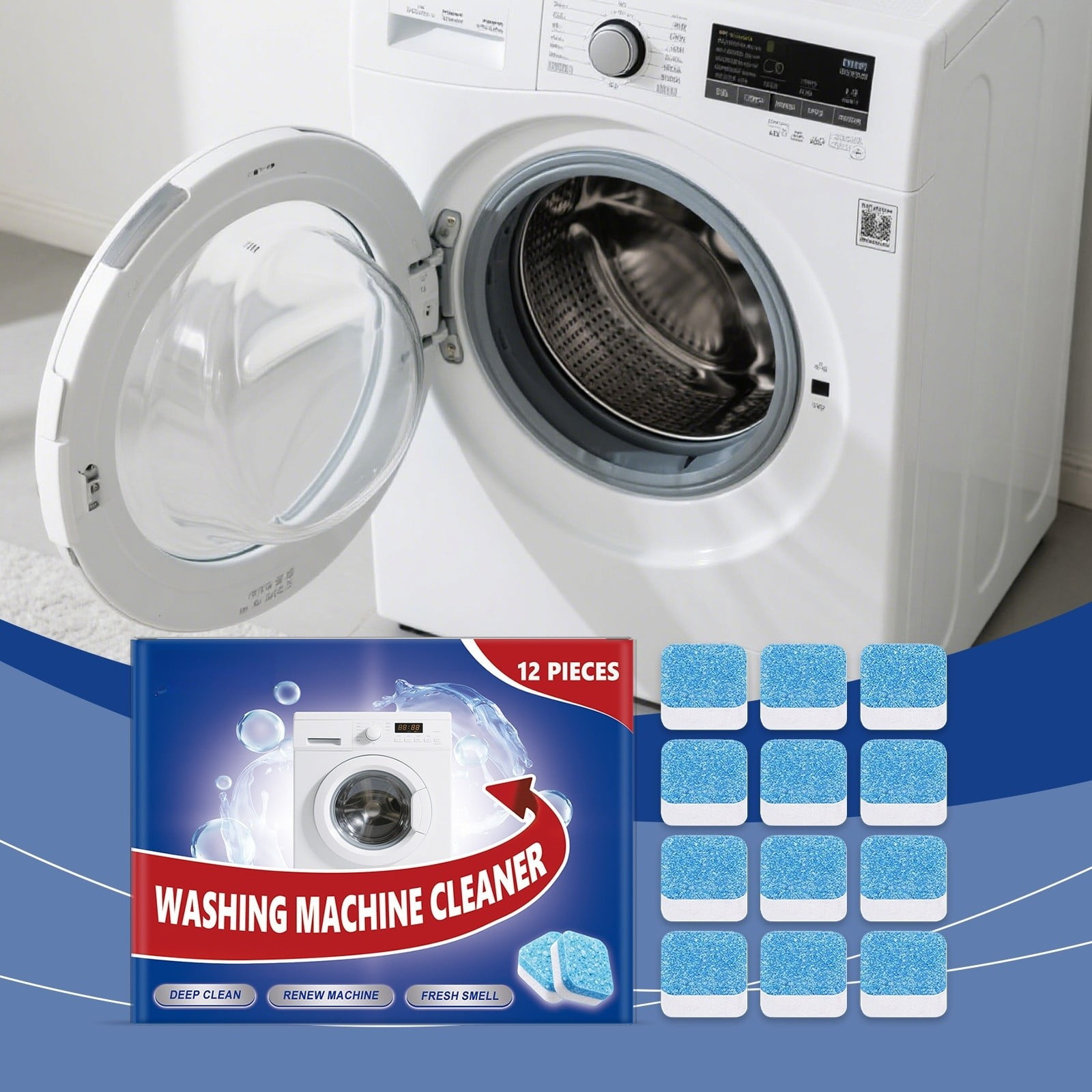 erfcxs Washing Machine Deep Cleaning Tablets Powerful Descaling Formula ...