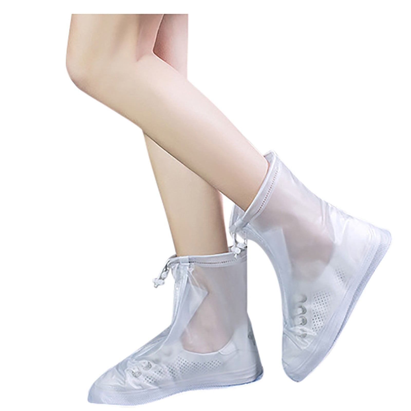 erfcxs Waterproof Shoes Boot Cover Zipper Rain Shoe Covers High-Top ...