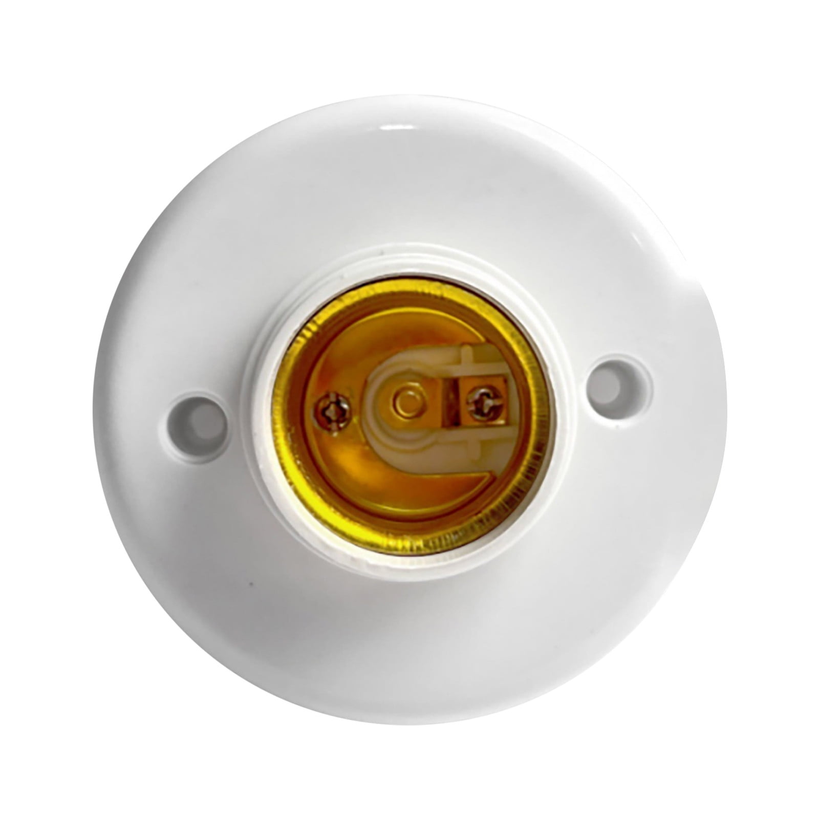 erfcxs White Round Screw Light Bulb Lamp Socket Holder，Electrical，Light ...