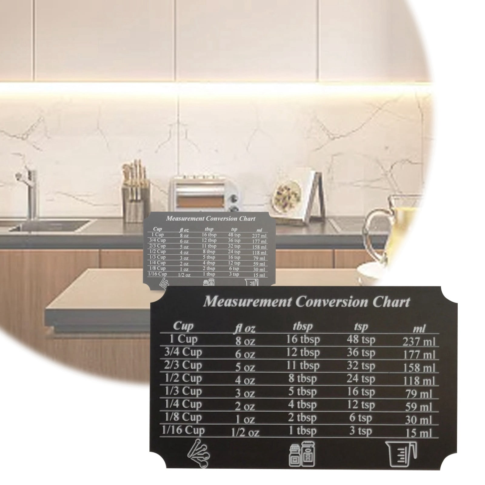 erfcxs Wooden Baking Measurement Conversion Board Unique Kitchen Tool ...