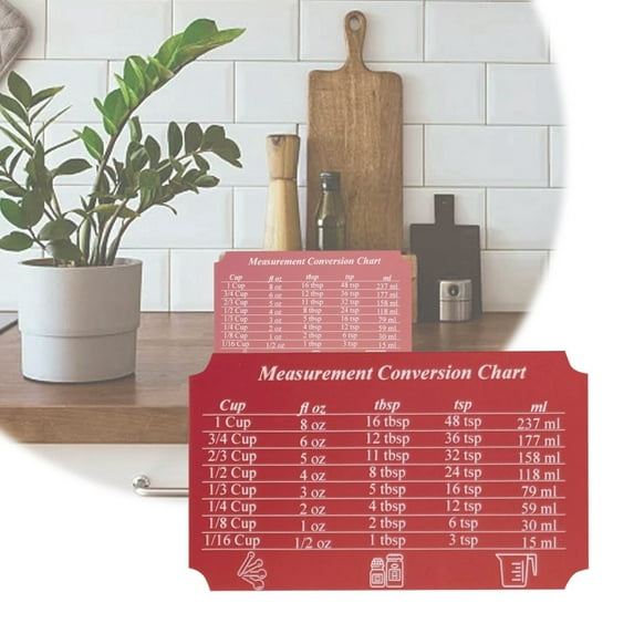 erfcxs Wooden Baking Measurement Conversion Board Unique Kitchen Tool ...