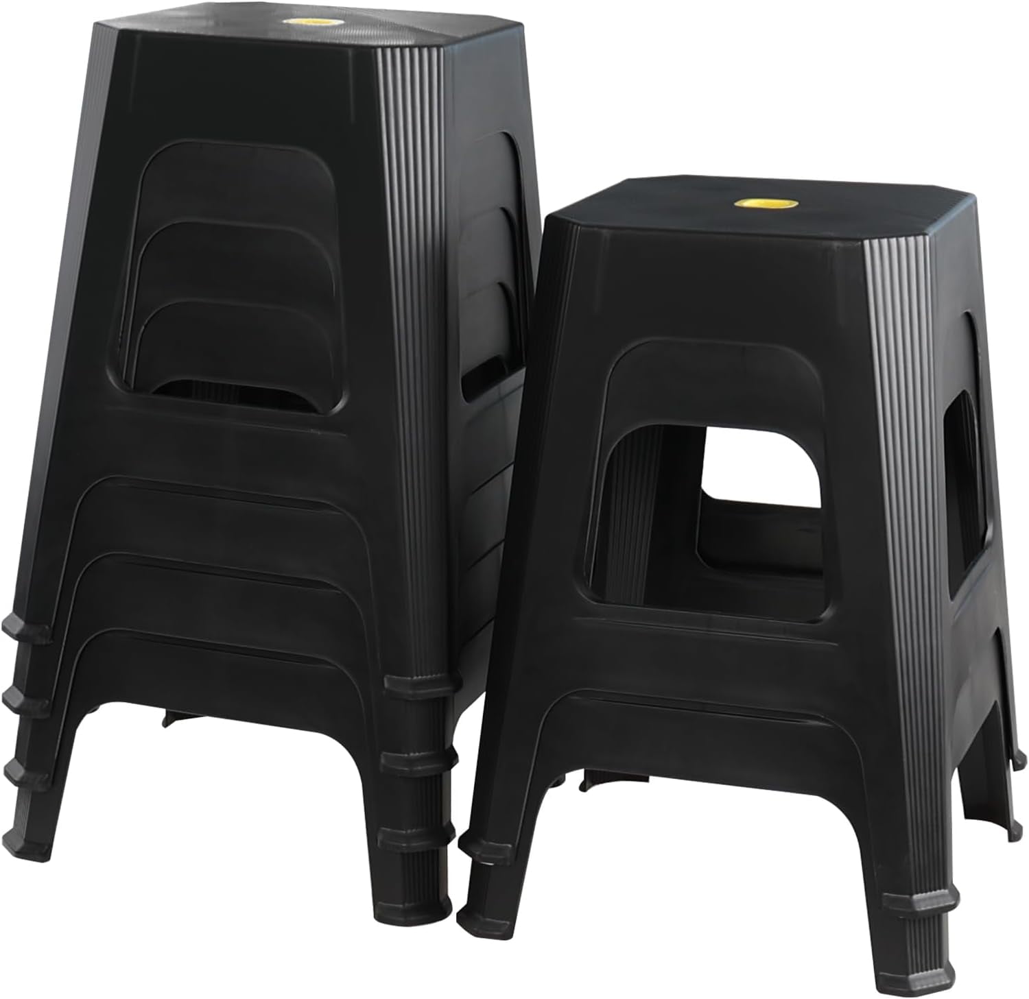 erfgvbh 18.7 Inch High Plastic Stool Chair 6 Packs Stackable Plastic ...