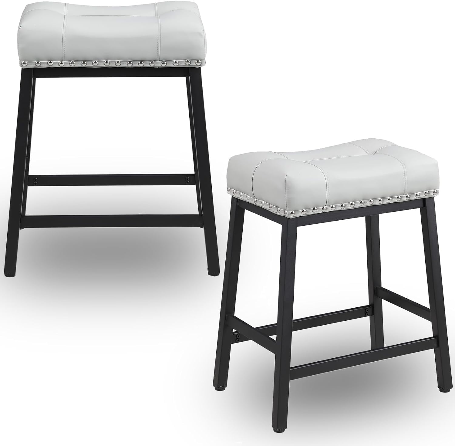 erfgvbh Bar Stools Counter Height Backless Barstools 27 Inch Stools ...