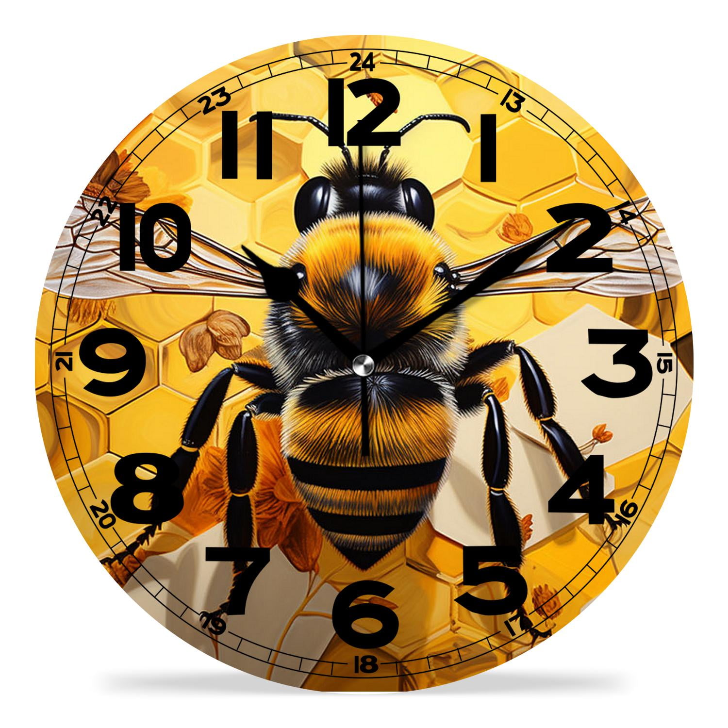 erolrail Rustic Wall Clock,Silent Non Ticking Wall Clocks for Living ...